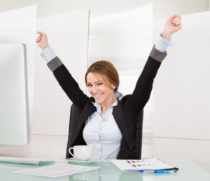 Businesswoman Celebrating Success - Direct Source Industrial Solutions